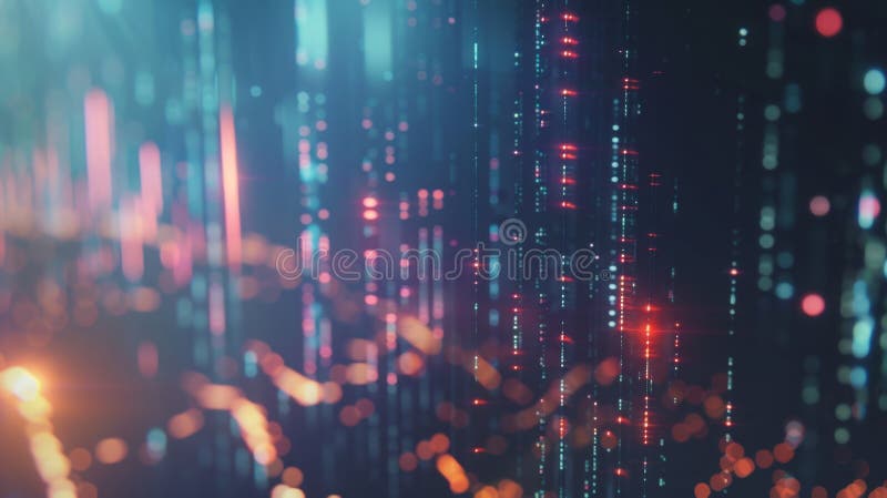 Abstract Digital Lights Background, Generative AI Stock Photo - Image ...