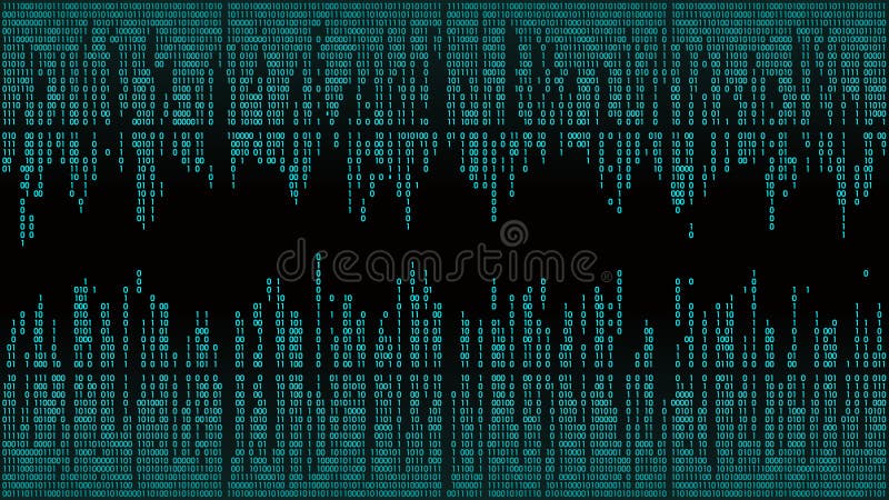 Abstract with Digital Lines, Binary Code, Matrix Background with Digits, Frame Stock Vector ...