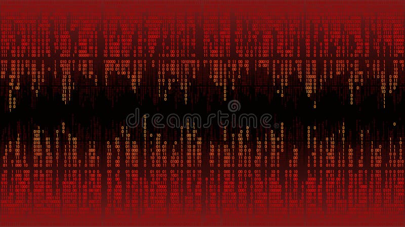 Abstract With Digital Lines Binary Code Matrix Background With Digits Frame Stock Vector