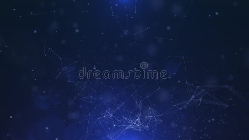 Abstract Digital Low Poly Connection Dynamic Flowing Dots And Lines Data Network Connection