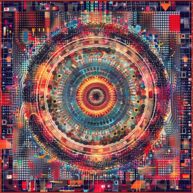 Abstract Digital Mandala Artwork Stock Photo - Image of kaleidoscope ...