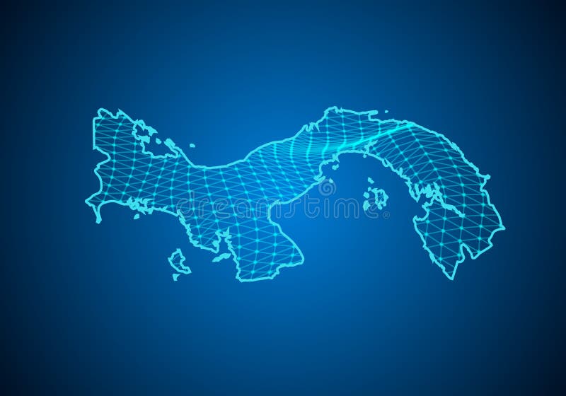 Modern of Panama Map Connections Network Design, Best Internet Concept ...