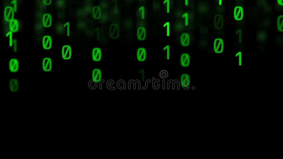 Abstract of Digital Matrix Green Code Stock Illustration - Illustration ...