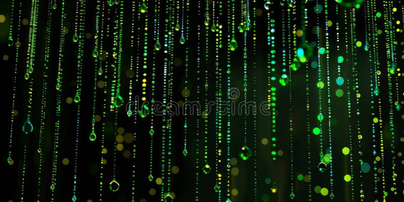Abstract Digital Matrix with Green Code in Virtual Reality for ...