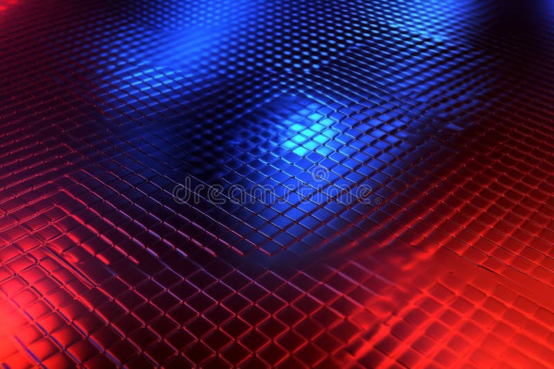 Abstract Digital Mesh Texture, Glowing Red and Blue Geometric Patterns ...