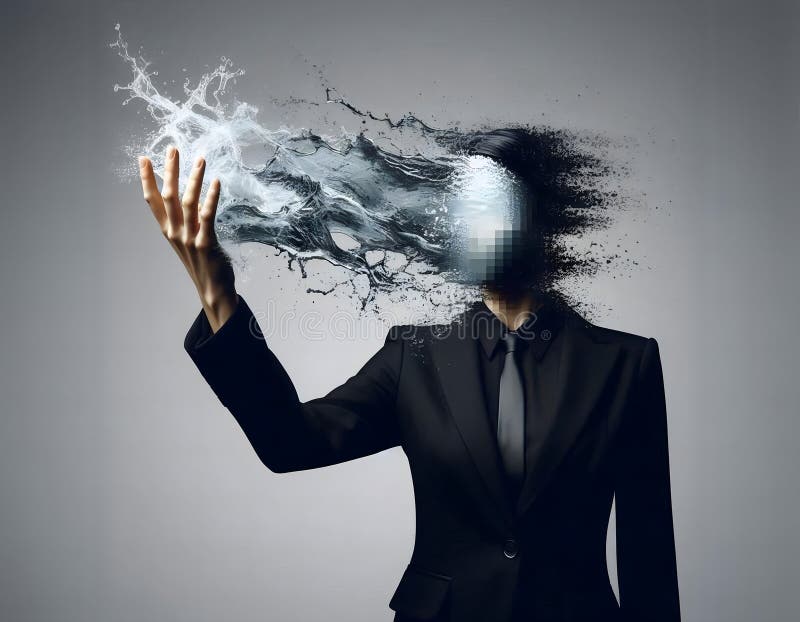 Abstract Digital Mind and Technology Concept Stock Illustration ...