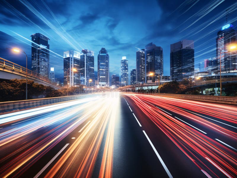 Abstract Digital Modern City with Infrastructure and Digitalizatio ...