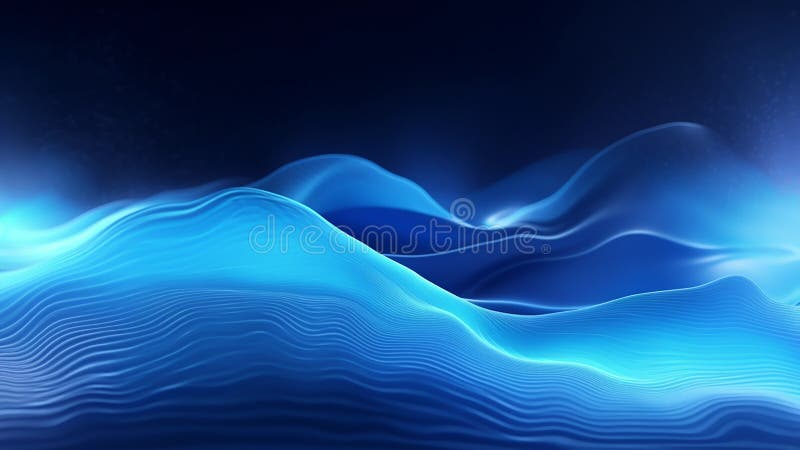 Abstract Digital Motion Background Blue Waves in Action Slowly ...