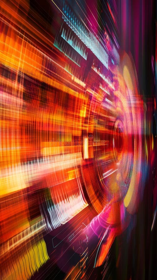 Abstract Digital Motion Blur with Vibrant Colors, Dynamic Speed Concept ...