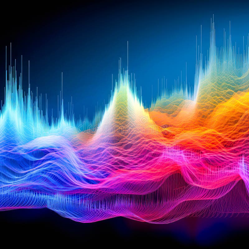 Abstract Digital Music Illustration with Soundwave Equalizer and ...