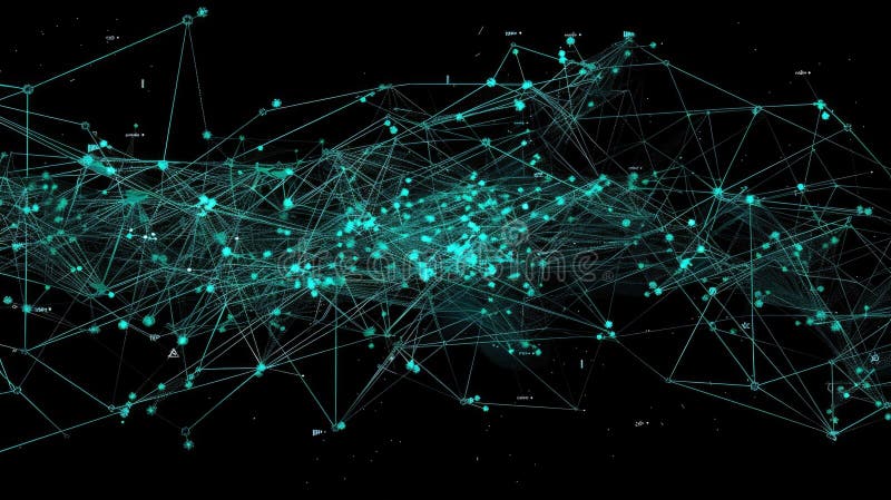 Abstract Digital Network Background with Data Connectivity and ...