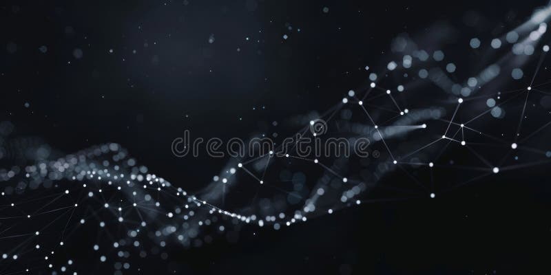 This is an Abstract Digital Network Background Featuring Connected ...