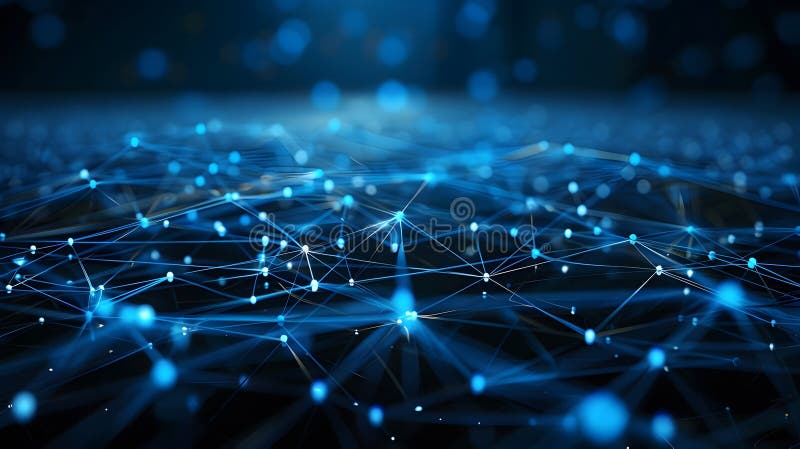 Abstract Digital Network Background with Glowing Connections Stock ...