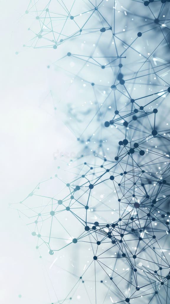 Abstract Digital Network Background with Interconnected Nodes and Lines ...