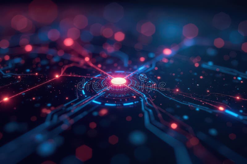 Abstract Digital Network, Binary Code, Glowing Circuits, Binary, Computer, Background Stock ...