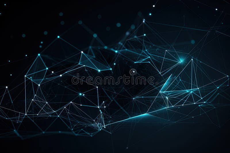 Abstract Digital Network Connection Background. Big Data Background ...