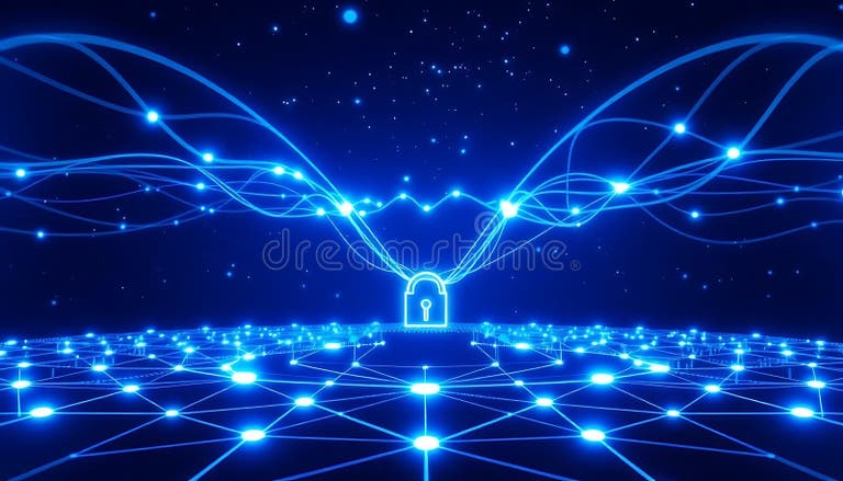 Abstract Digital Network Connection Design, Depicting Technology and Connectivity Generative AI ...