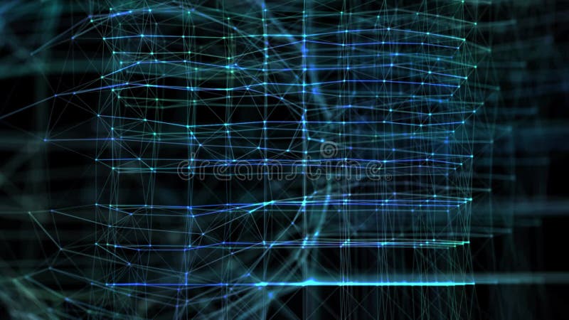 Abstract Digital Network Connection with Plexus Line and Dots Stock ...