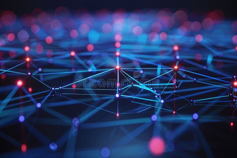 Abstract Digital Network Connection Stock Illustration - Illustration ...