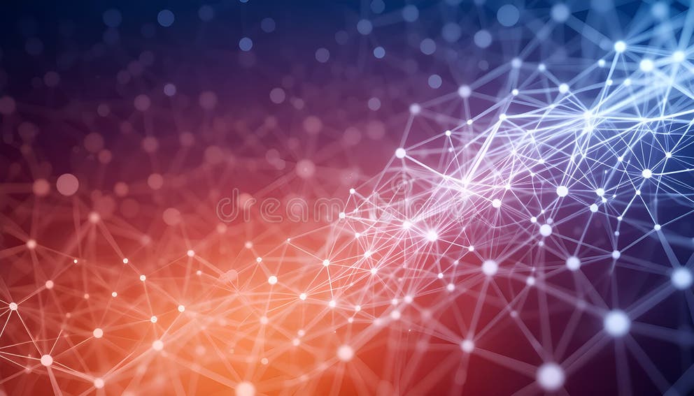Abstract Network Connection Background Red Blue Stock Illustration ...