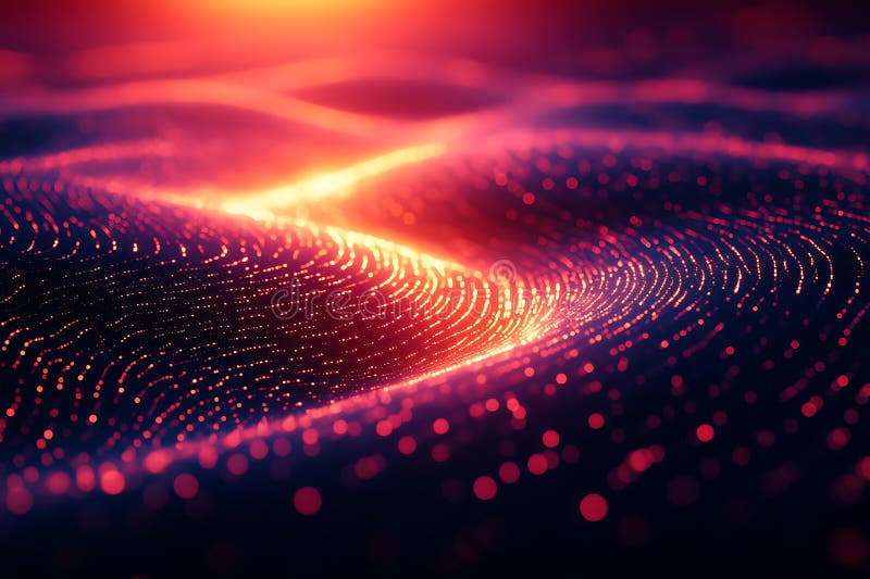 Abstract Digital Network with Glowing Dots Creating a Modern Futuristic ...