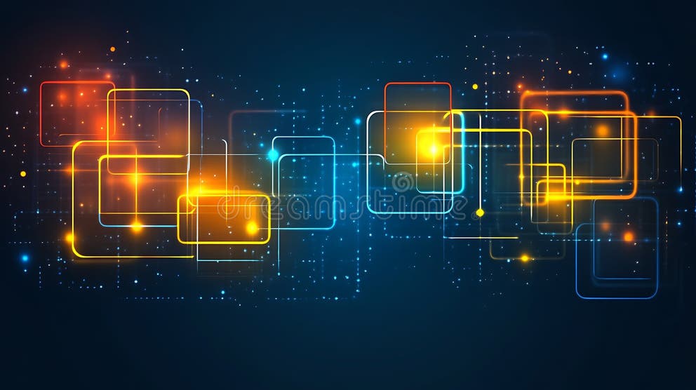 Abstract Digital Network Graphic Design Stock Illustration ...