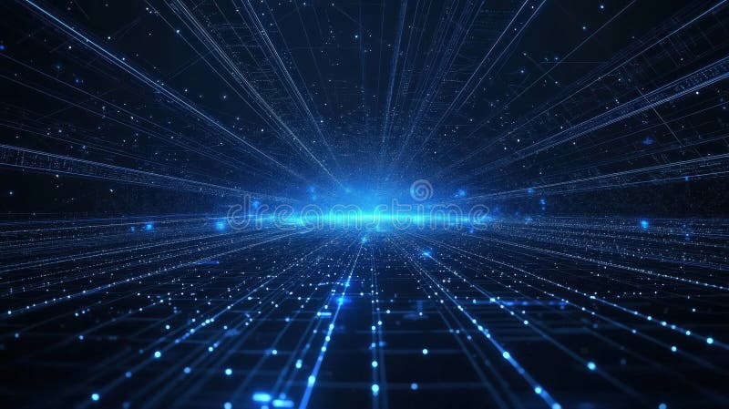 Abstract Digital Network Pathway Stock Illustration - Illustration of ...