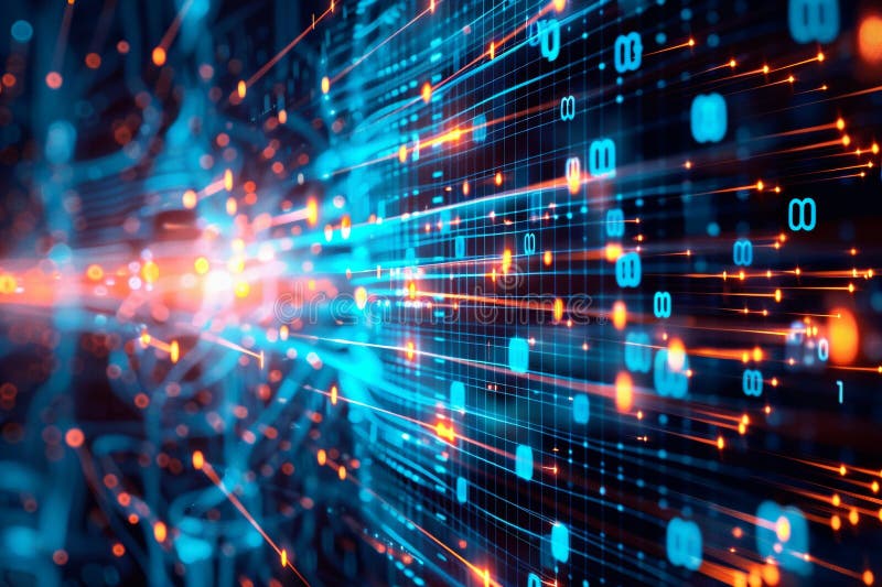 Abstract Digital Network stock illustration. Illustration of ...