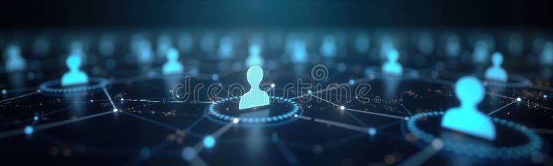 Abstract Digital Network Shows Connected People Icons. Global ...
