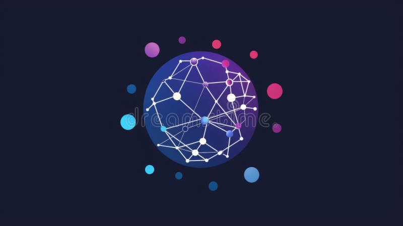 Abstract Digital Network Sphere Graphic.Connected World: Stock ...