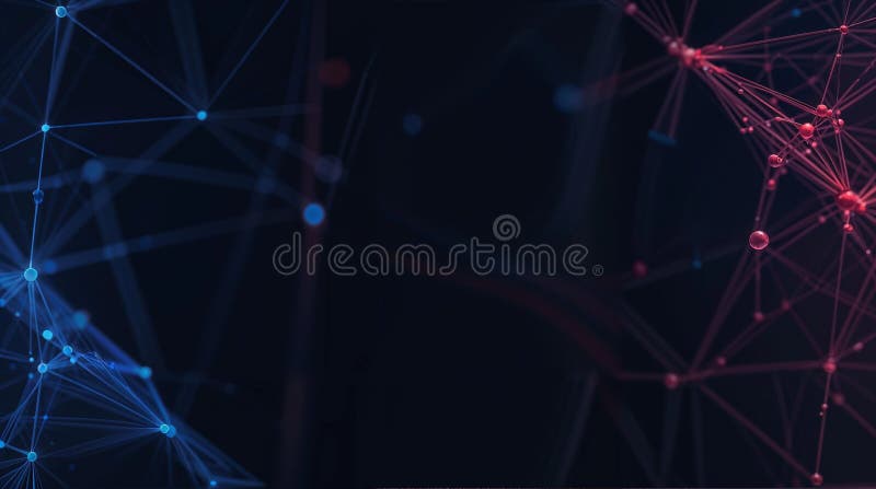 Abstract Digital Network Structure With Connection Dots And Lines Plexus Effect Background