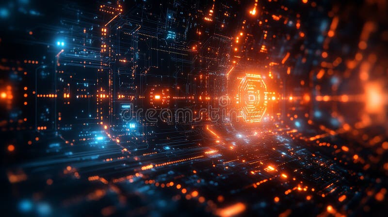 Understanding the Abstract Digital Network Tunnel Stock Illustration ...