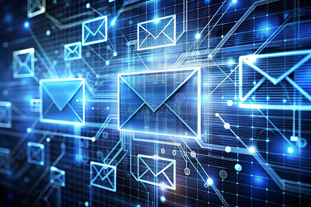 Digital Communication Network with Glowing Envelopes and Data ...