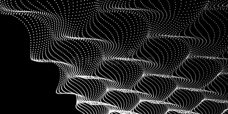Abstract Digital Noise Wave of Dots. Technology Background Vec Stock ...