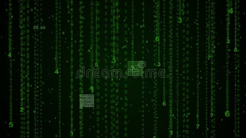 Abstract Digital Number Background Stock Image - Image of design, green ...