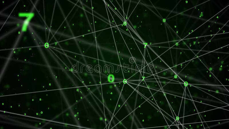 Abstract Digital Number Background Stock Image - Image of design, green ...