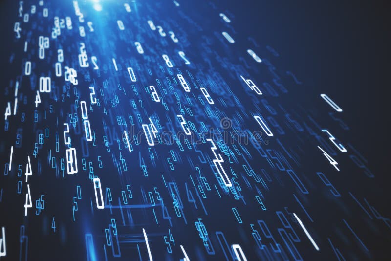 Abstract Digital Numbers Background Stock Illustration - Illustration ...