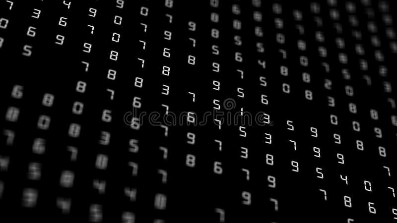 Abstract Digital Numbers Background Stock Illustration - Illustration ...