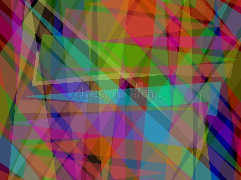 Abstract Digital Overlapping Triangle Pattern Stock Illustration ...