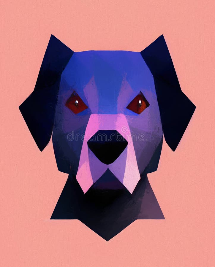 Low Poly Dog - Stylized Digital Art Stock Illustration - Illustration ...