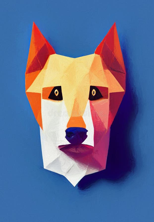 Low Poly Dog - Stylized Digital Art Stock Illustration - Illustration ...