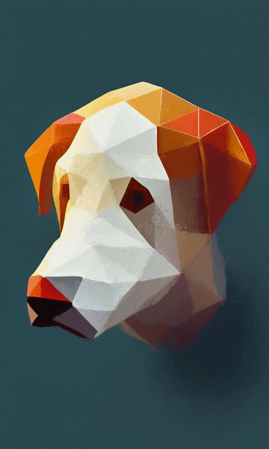 Low Poly Dog - Stylized Digital Art Stock Illustration - Illustration ...