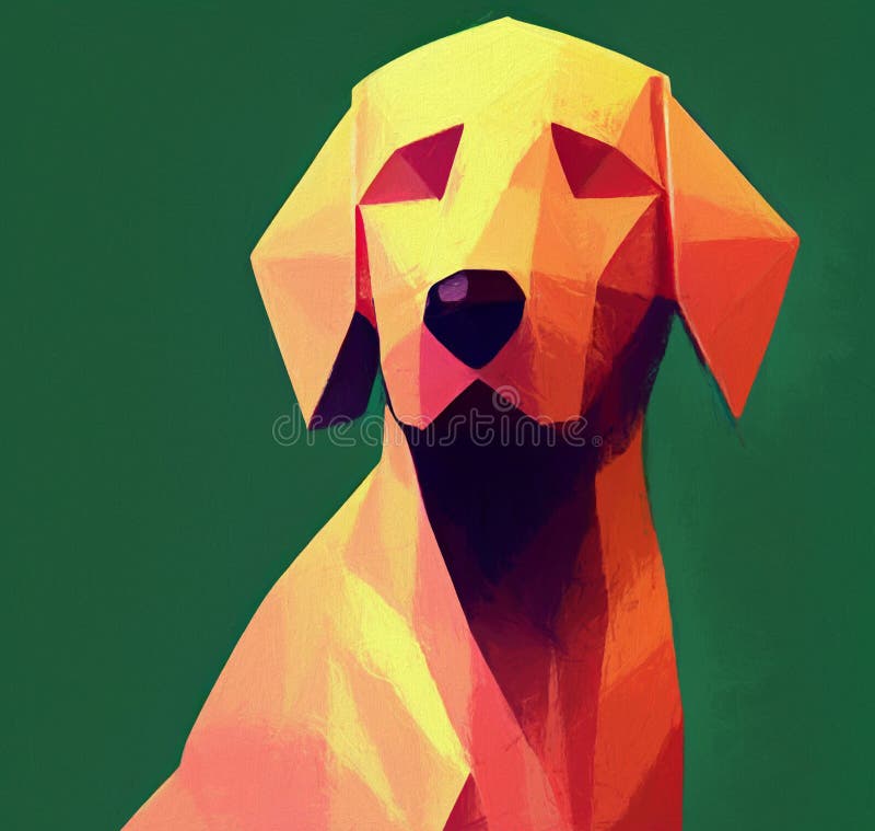 Low Poly Dog - Stylized Digital Art Stock Illustration - Illustration ...