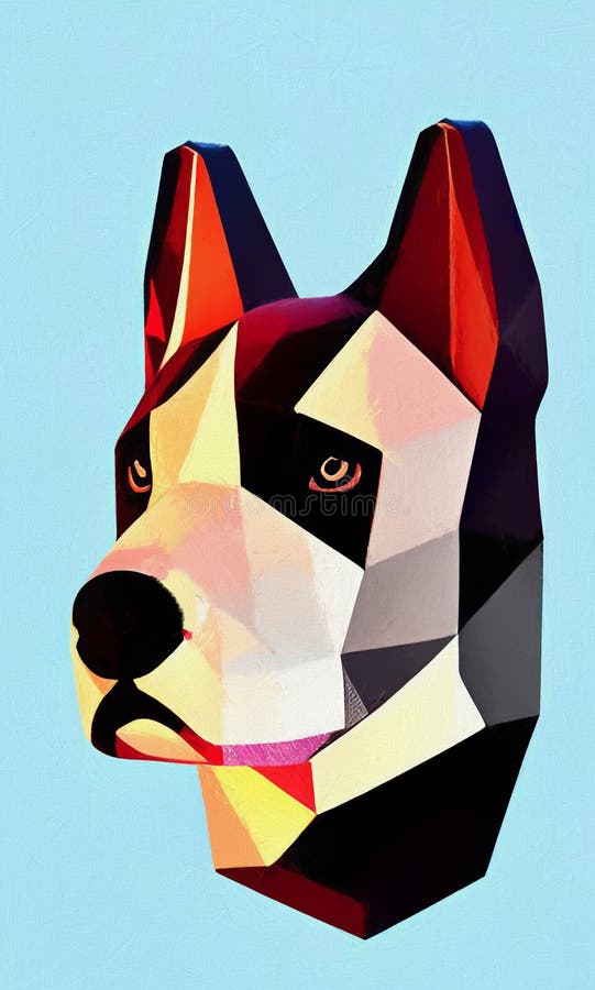 Low Poly Dog - Stylized Digital Art Stock Illustration - Illustration ...