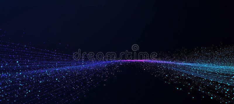 Abstract Digital Particle Flow Stock Illustration - Illustration of ...