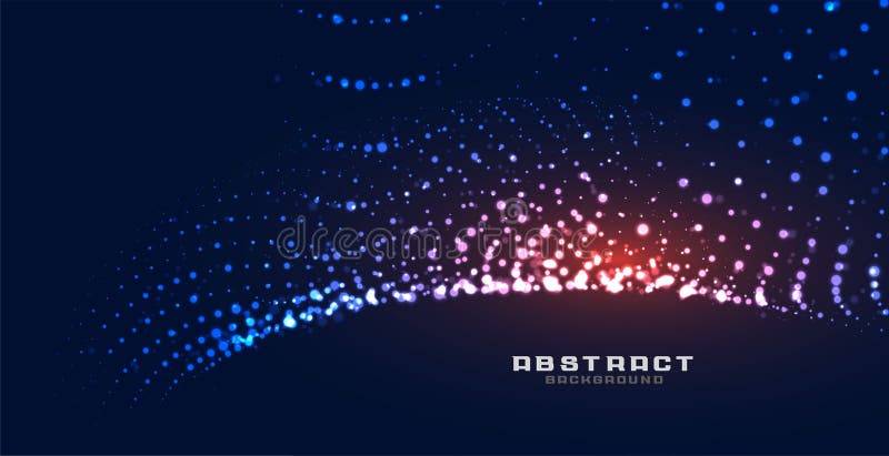 Abstract Digital Particle Wave Effect Background Stock Vector ...