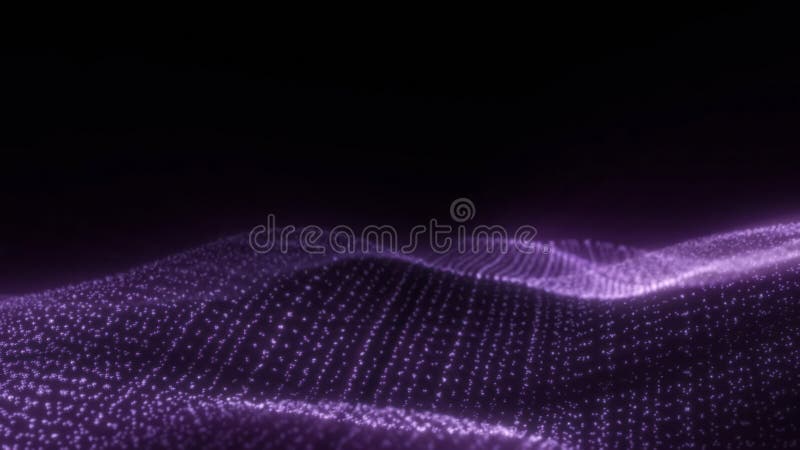 Abstract Digital Particle Wave and Lights Background, Digital Particle ...