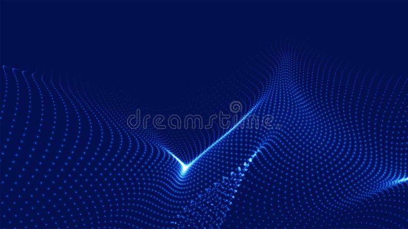 Abstract Digital Particle Wave. Technology Background. Futuristic Dot ...