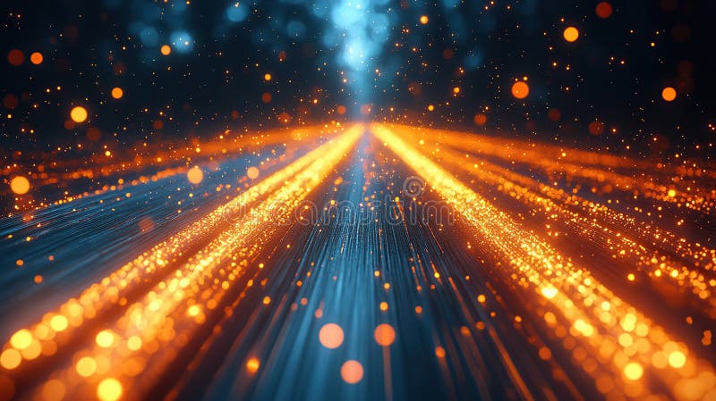 Abstract Digital Pathway of Light Stock Illustration - Illustration of ...