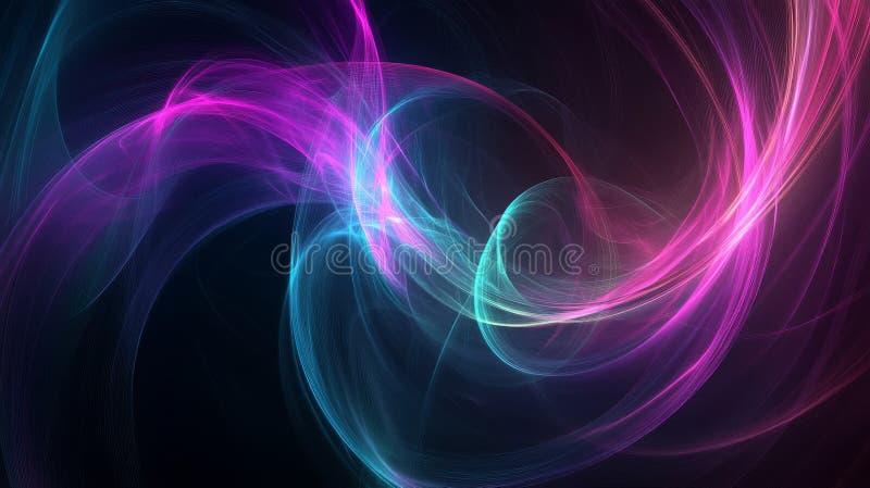 Abstract Digital Pattern in Cool Icy Shades with Light Interference ...